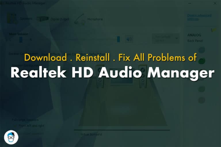 How to Download and Reinstall Realtek HD Audio Manager in Windows 10