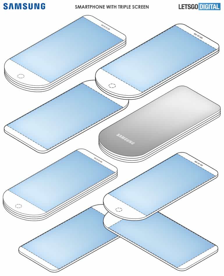Samsung Reportedly Patents Bizarre Triple Screen Smartphone Design