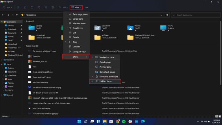 How to Show Hidden Files on Windows 11 File Explorer