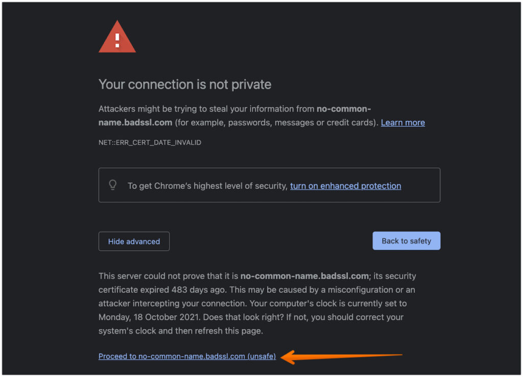 How to Bypass “Your Connection is Not Private” Error on Google Chrome ...