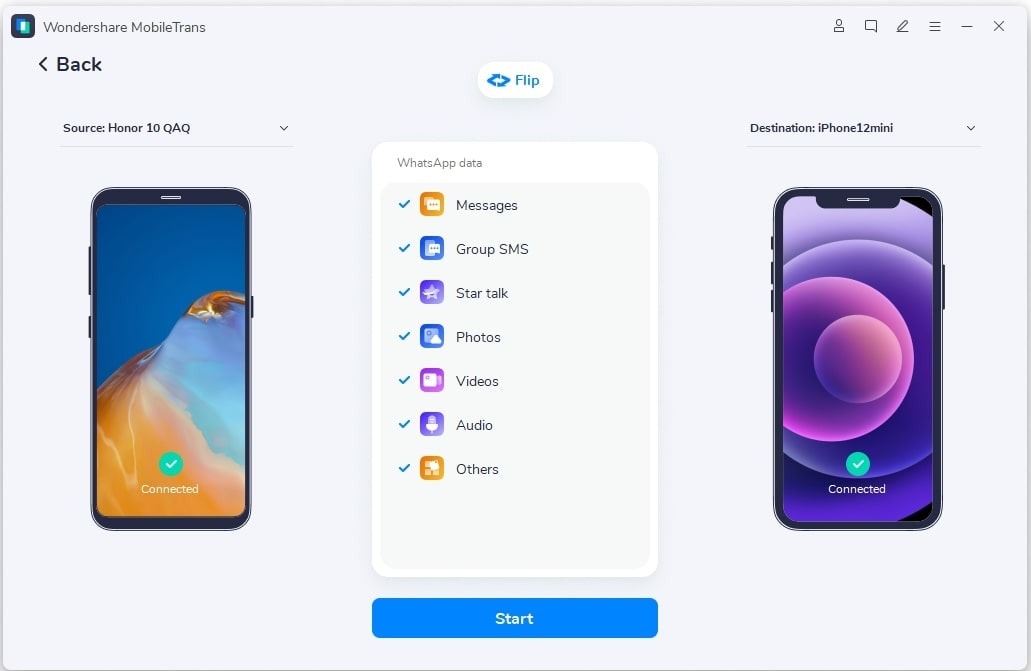 MobileTrans - A Complete WhatsApp Transfer Solution for iOS and Android