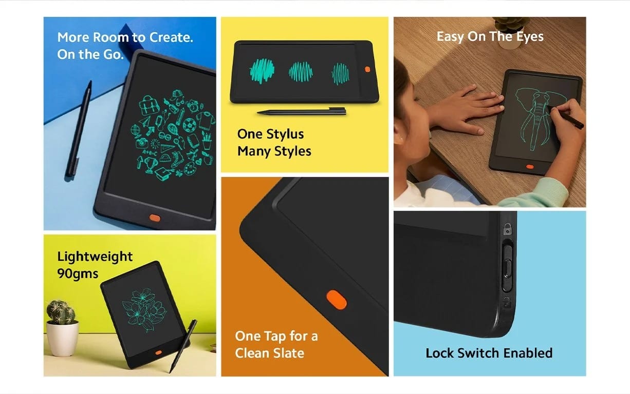 Redmi Writing Pad with 8.5-inch Screen and Pressure-Sensitive Stylus ...