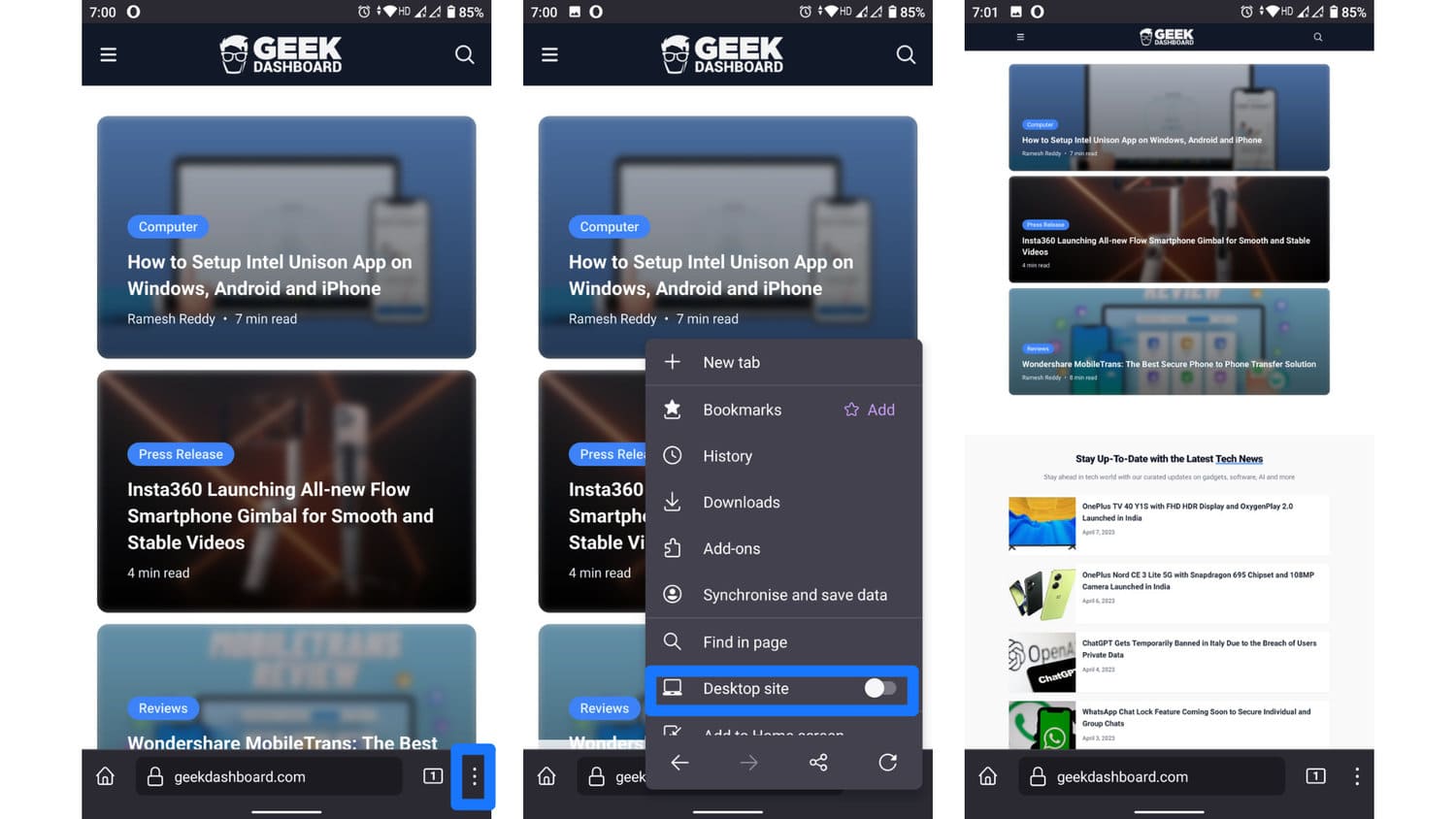 How to View Any Website in Full Desktop Mode on Smartphone