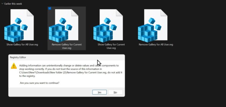 How to Remove Gallery from File Explorer in Windows 11