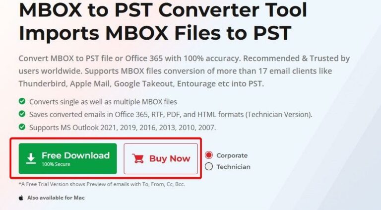 Stellar Converter for MBOX Review - Migrate Google Takeout (MBOX) Data to Outlook
